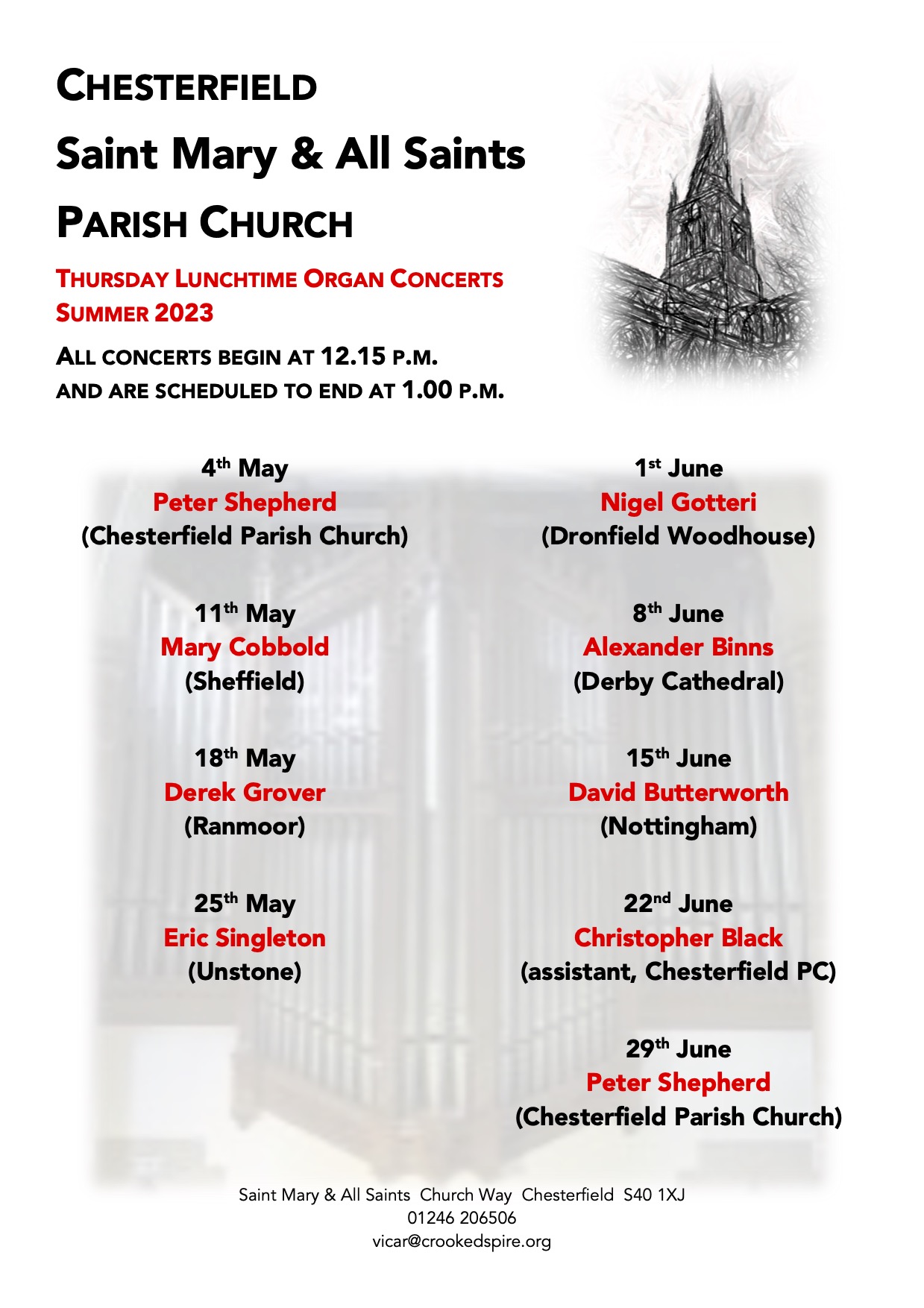Lunchtime Concerts | Chesterfield Parish