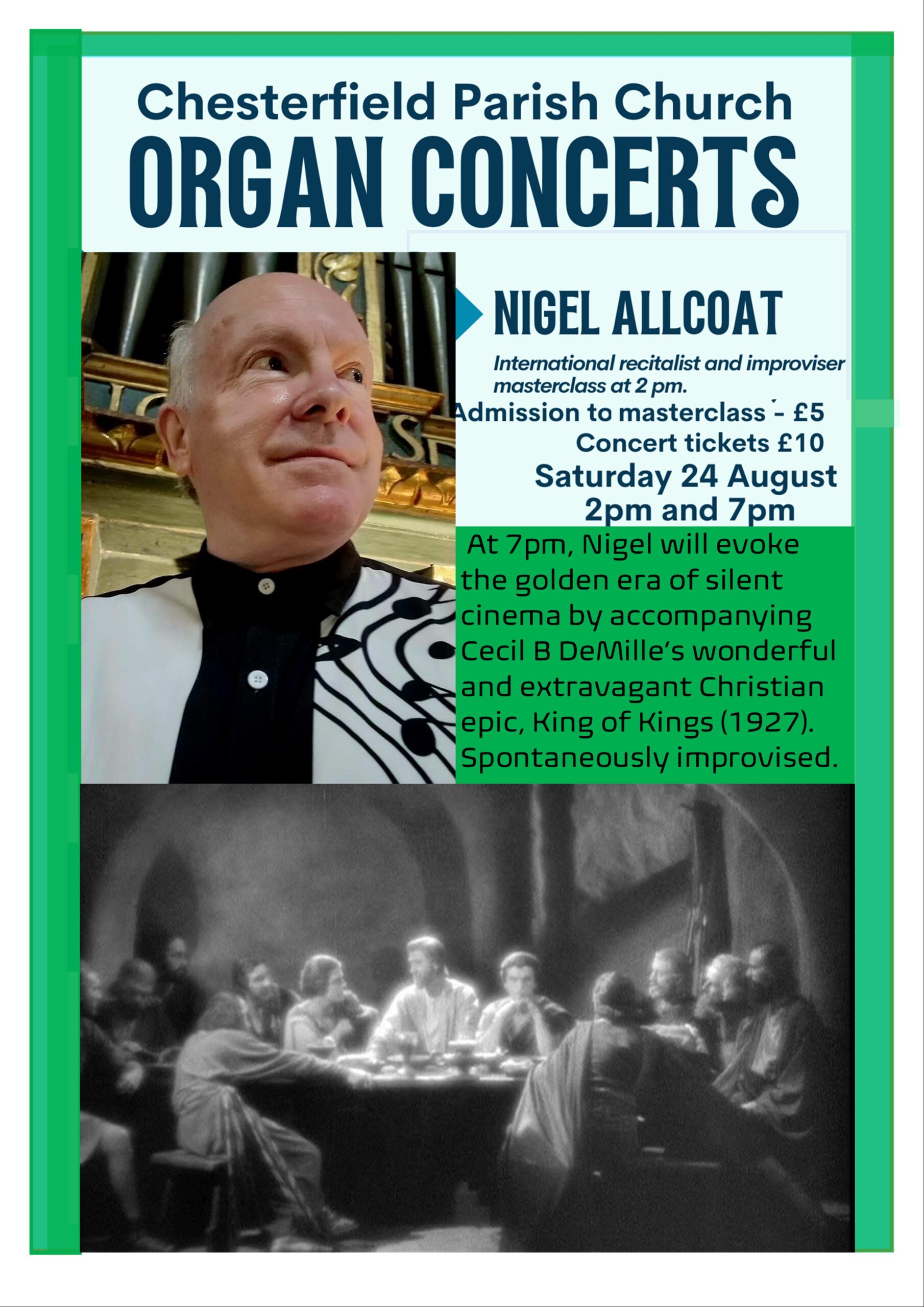 Celebrity Silent Film – Live Organ Score – Nigel Allcoat | Chesterfield ...